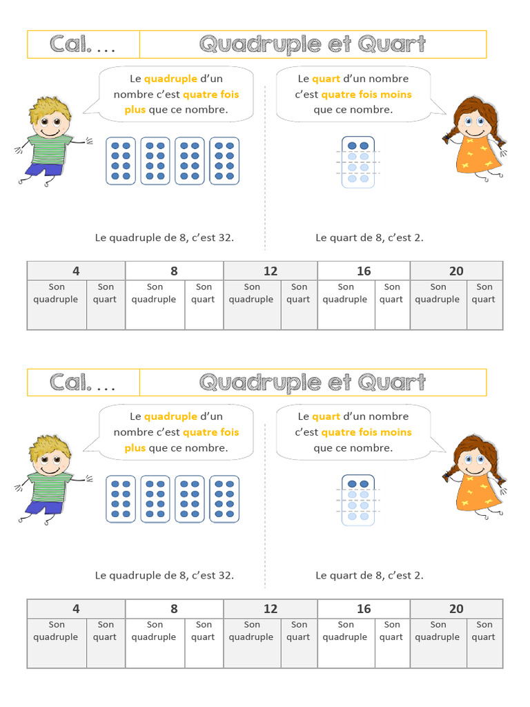 Cal3 Quadruple Et Quart | PDF