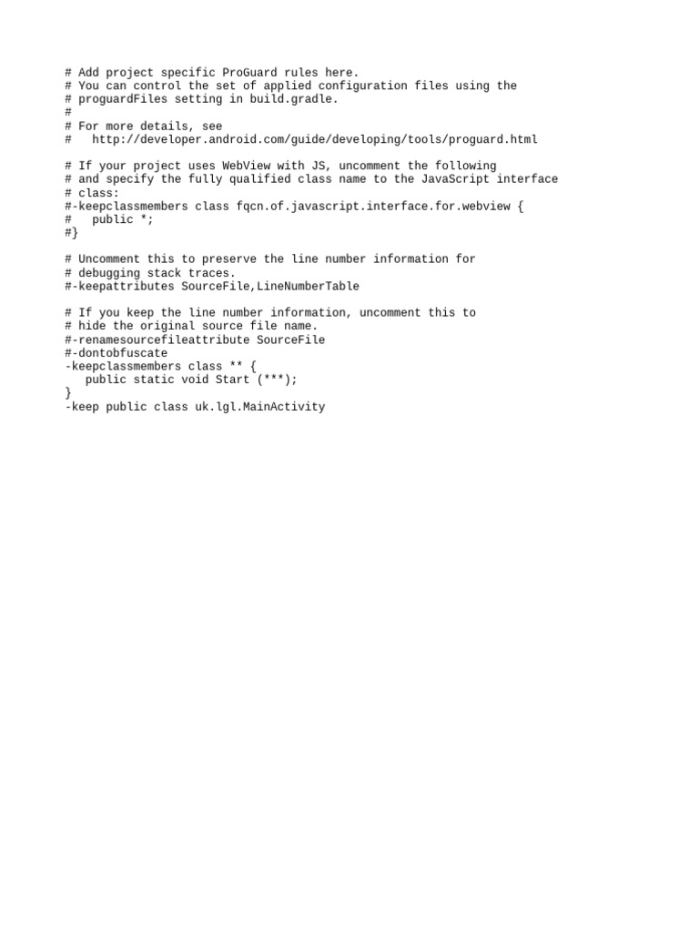 Proguard Rules - Pro | PDF