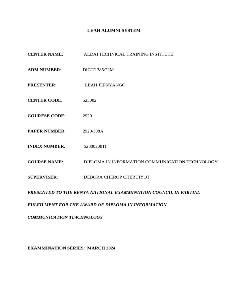 Leah Proposal Project | PDF