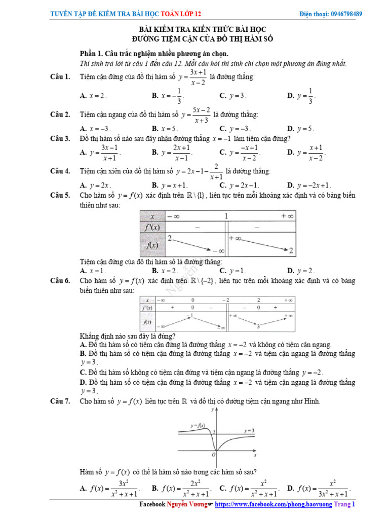 3-Duong Tiem Can Cua Do Thi Ham So | PDF
