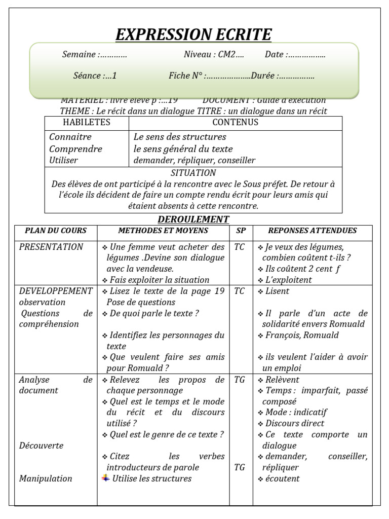 Expression Ecrite 1 | PDF