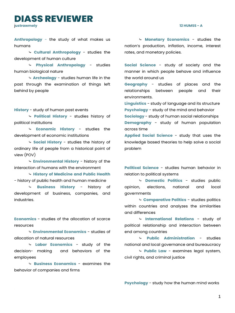 (DIASS) Reviewer - Terms | PDF