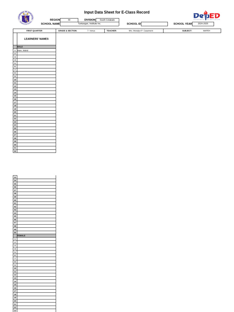 Grade 7-10 Mapeh 1st Quarter | PDF