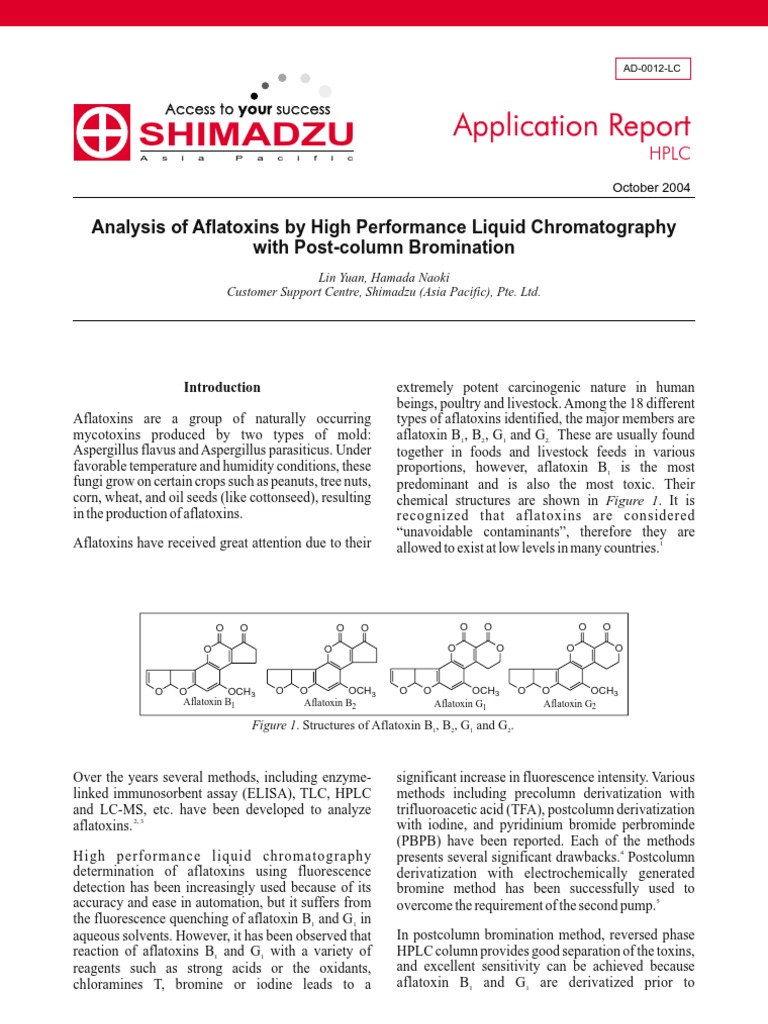 AD0012LC Post Column Derivatization Aflatoxin | PDF | High Performance ...