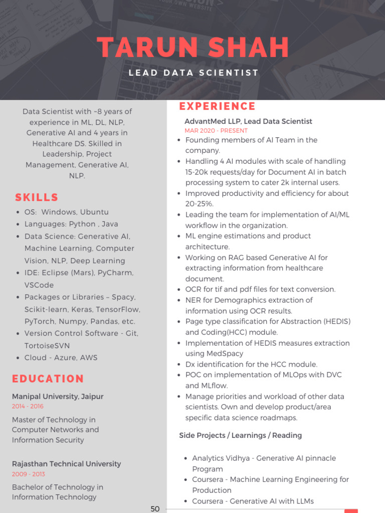 TarunShah Resume | PDF | Artificial Intelligence | Intelligence (AI ...
