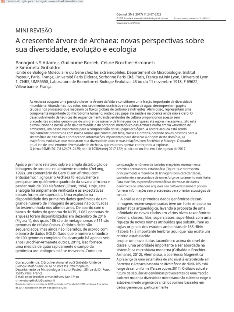The Growing Tree of Archaea New Perspectives On Their Diversity ...