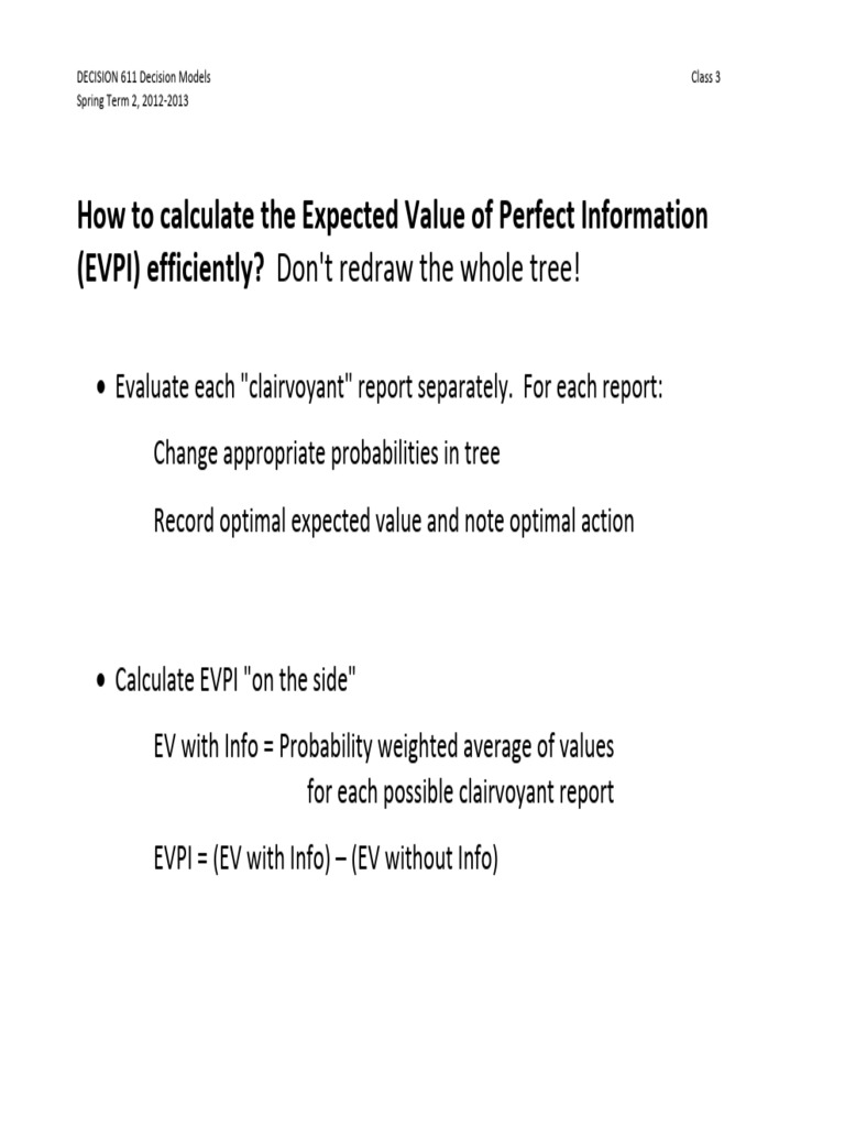 EVPI Followup 2013 | PDF