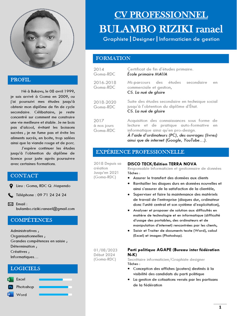 214 Modele CV Gratuit Sans Payer 2 | PDF