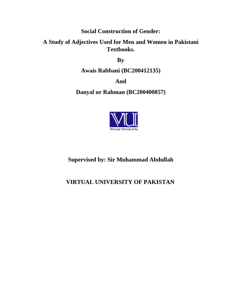 Bc200412135 and Bc200400857 Awais Rabbani and Danyal Ur Rahman | PDF