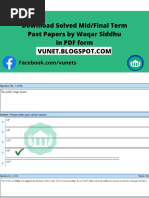 CS201 Final Term Solved Papers | PDF | Pointer (Computer Programming) | Subroutine