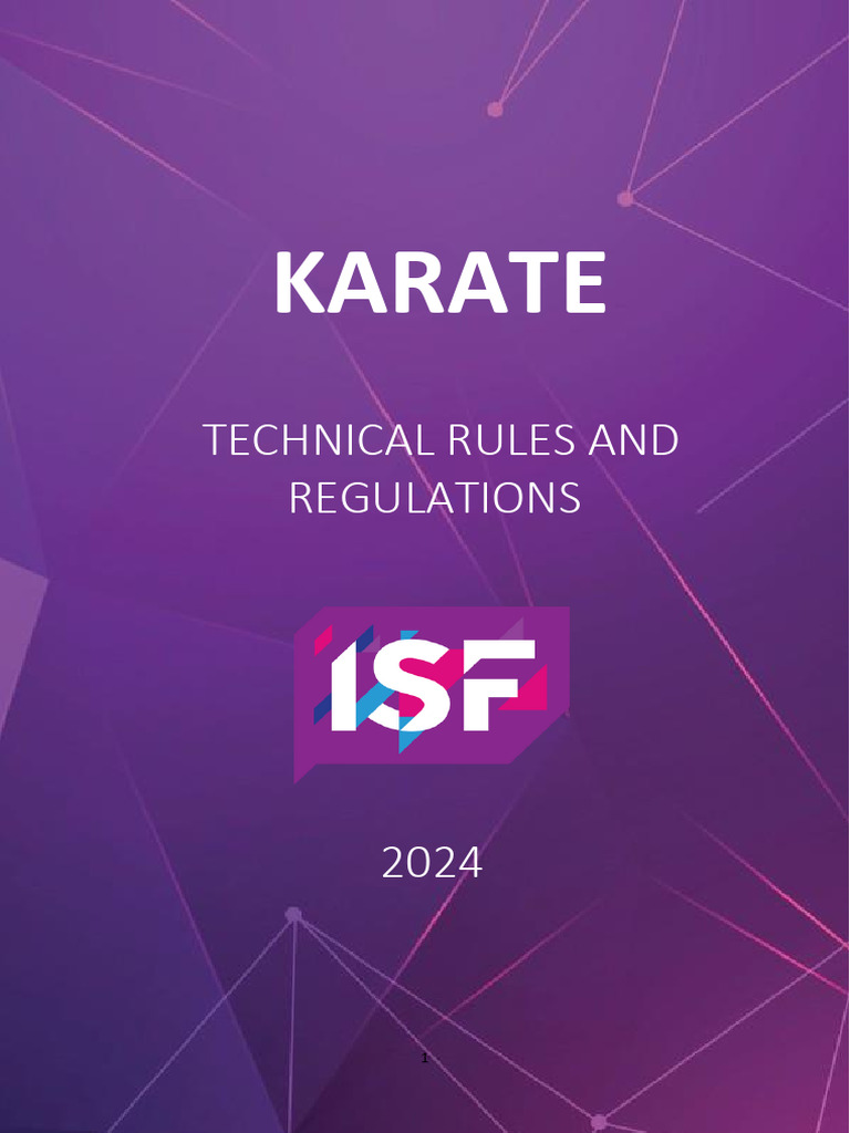 KARATE - ISF Technical Rules and Regulations 2024 | PDF | Karate | Sports & Recreation