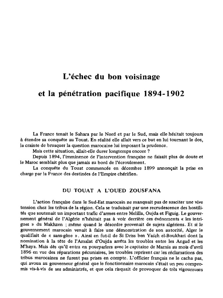 Lechec Du Bon Voisinage Et La Penetration Pacifique 1894 1902 | PDF