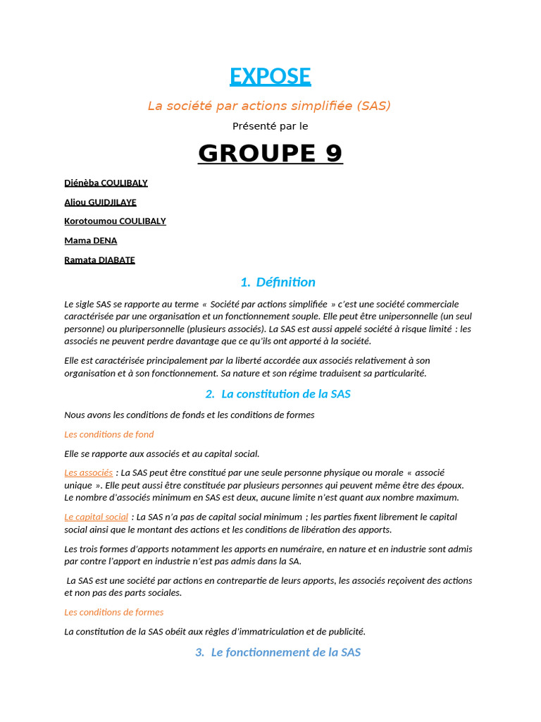 Expose Droit Word | PDF