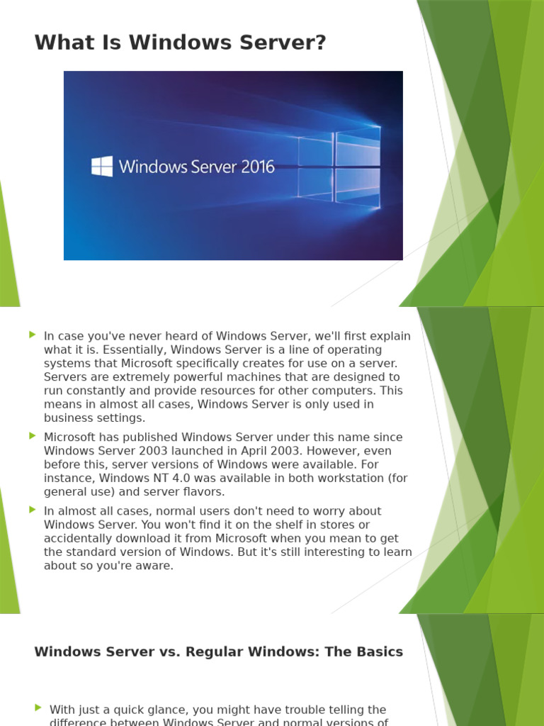 What Is Windows Server | PDF