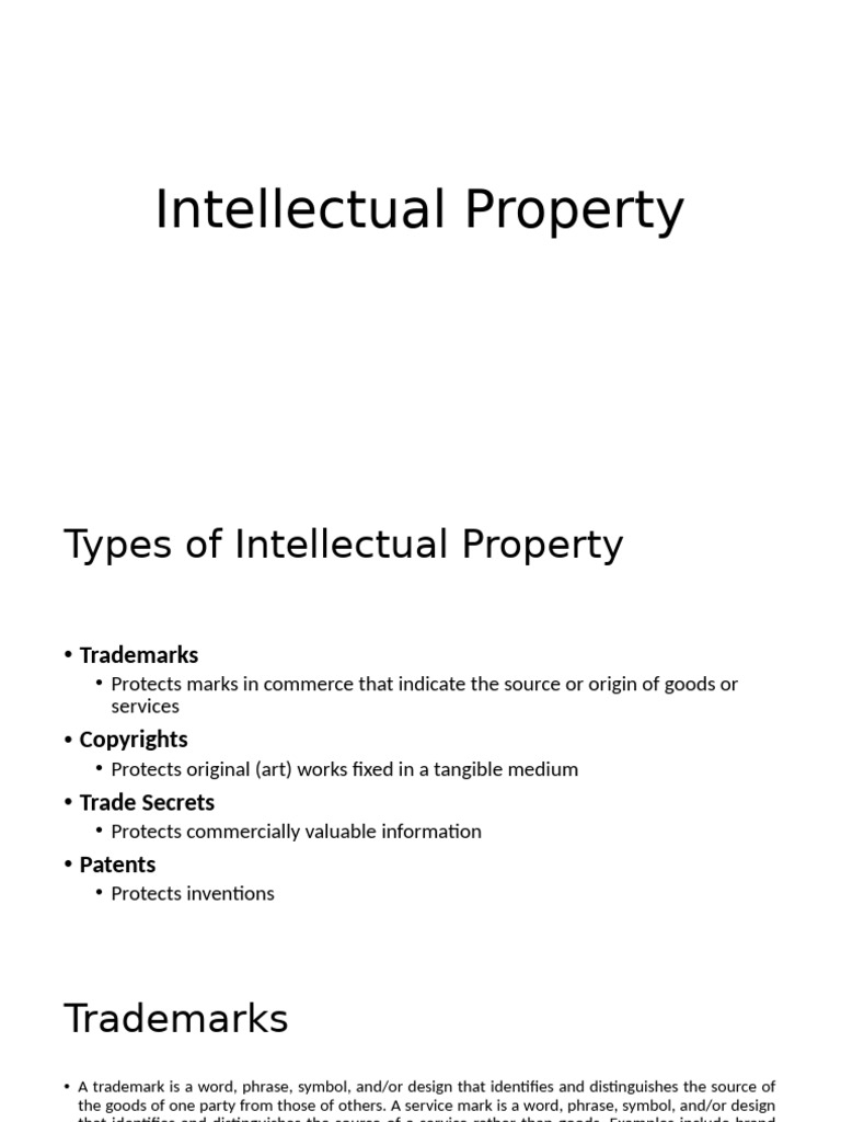 Intellectual Property | PDF