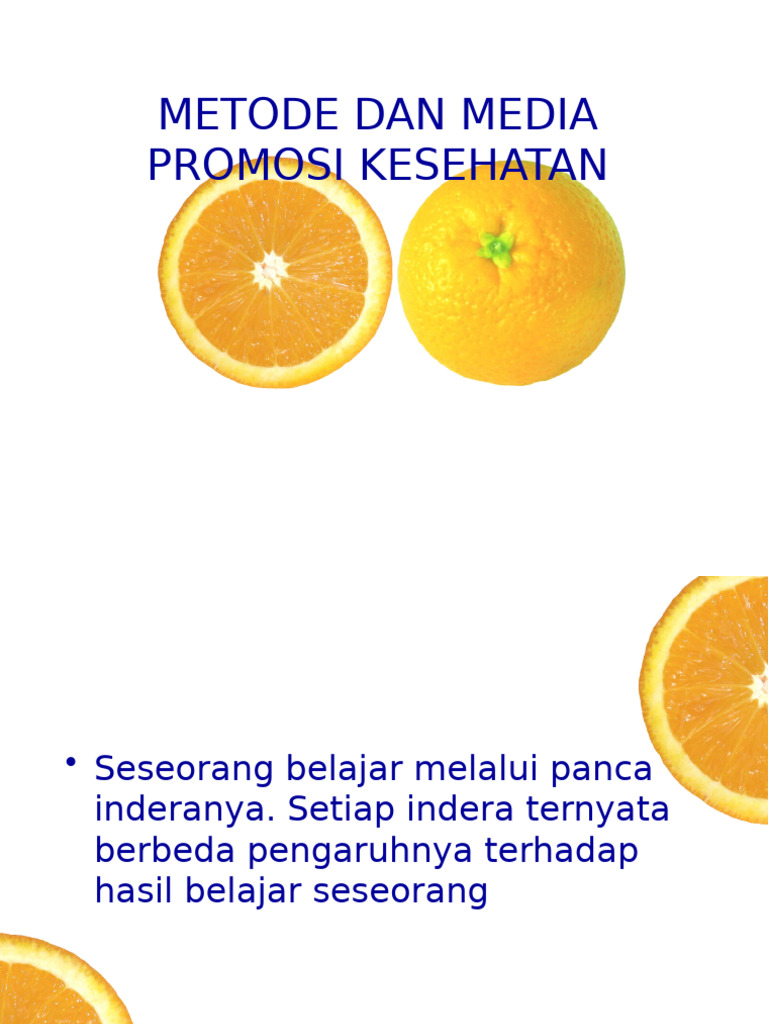4 Metode Dan Media Promosi Kesehatan | PDF