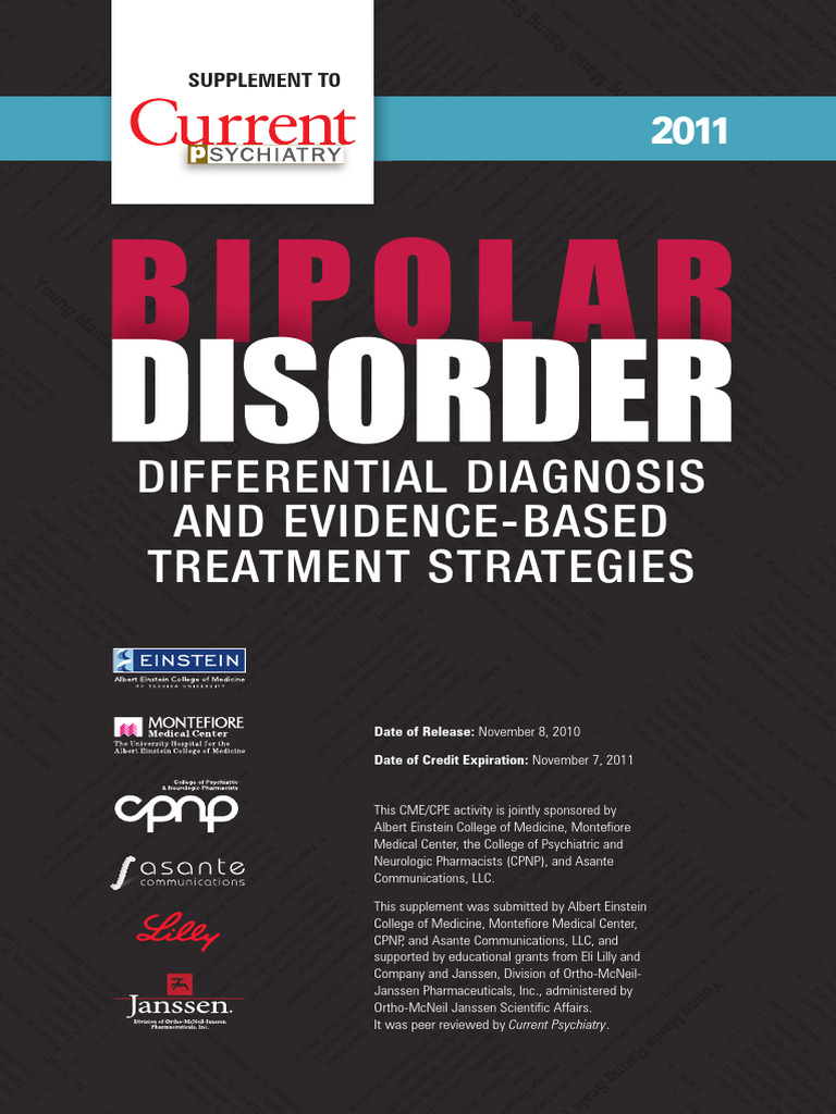 Bipolar Disorder - Diferential Diagnosis and Evidence-Based Treatment ...