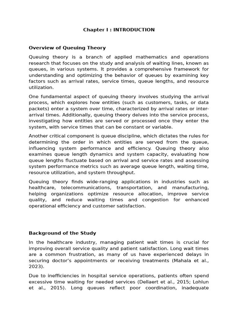 Queuing Theory Chapter 1 | PDF | Health Care