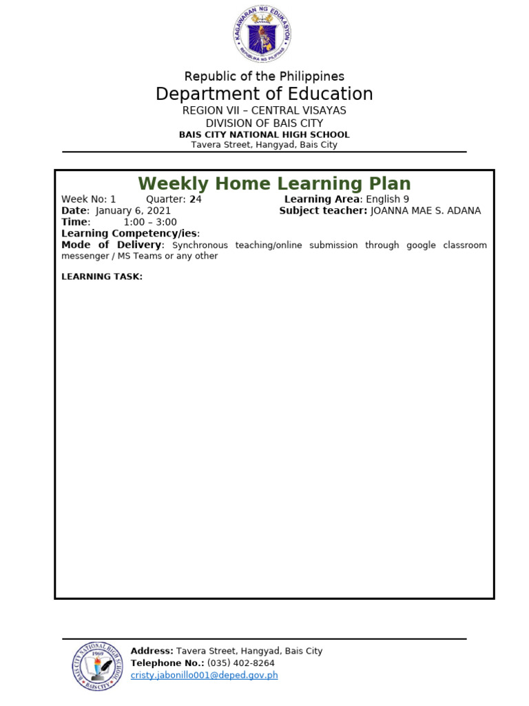 Modified Individual WHLP CityHigh | PDF