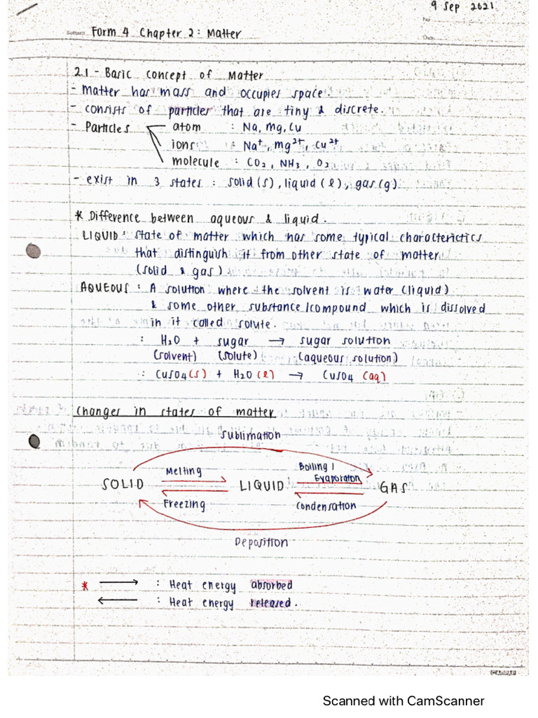 9 Sep - Matter Notes | PDF