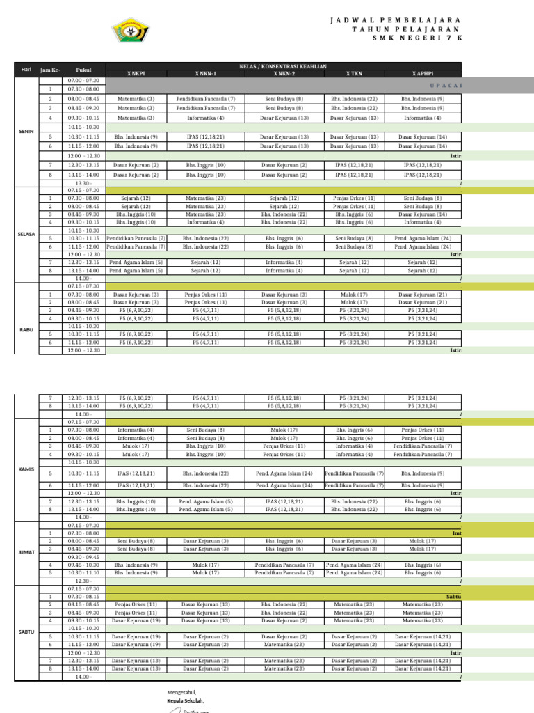 Roster Semester Genap Tahun 2023 | PDF