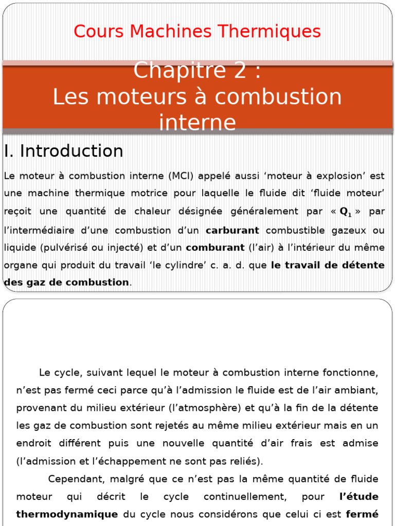 Chapitre 2 Machines Thermiques | PDF