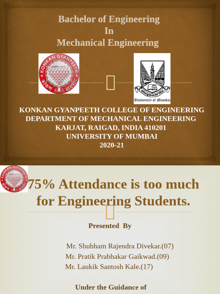 75 % Attendance Compulsory For Engg Students | PDF