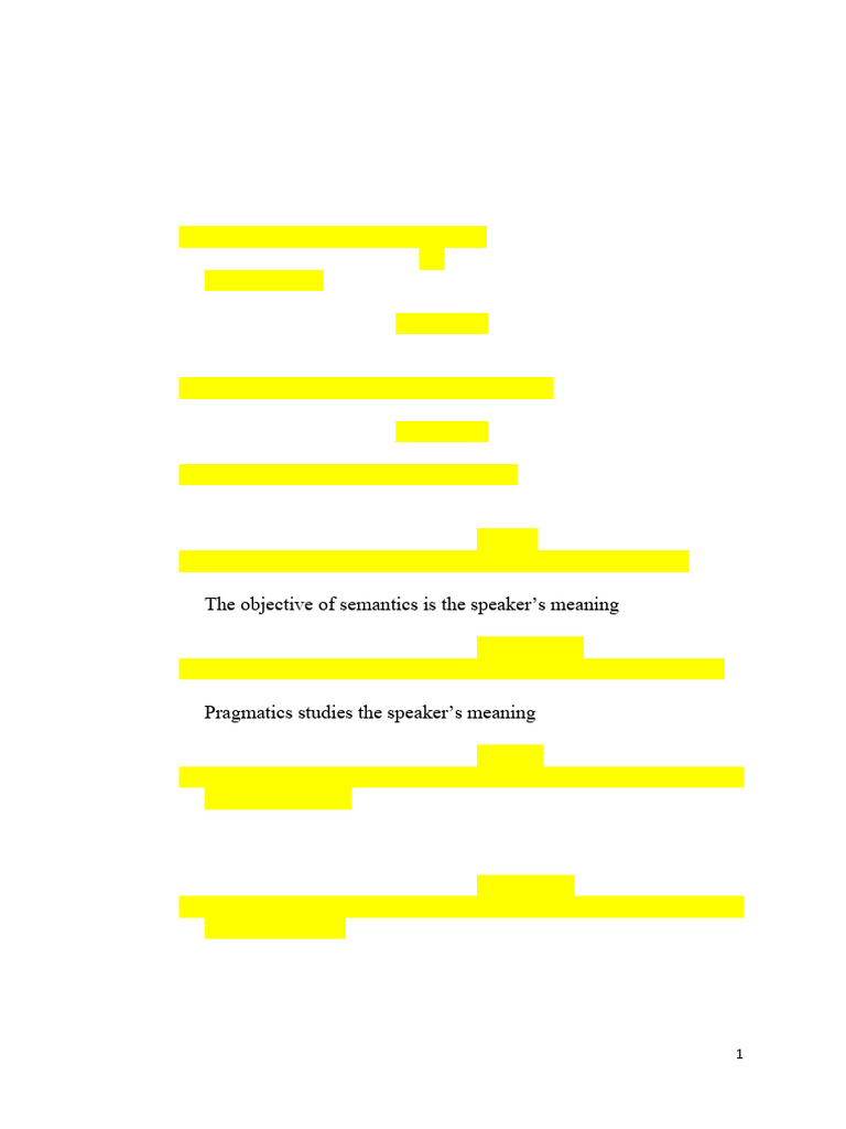 Semantics Multiple Choice Questions | PDF