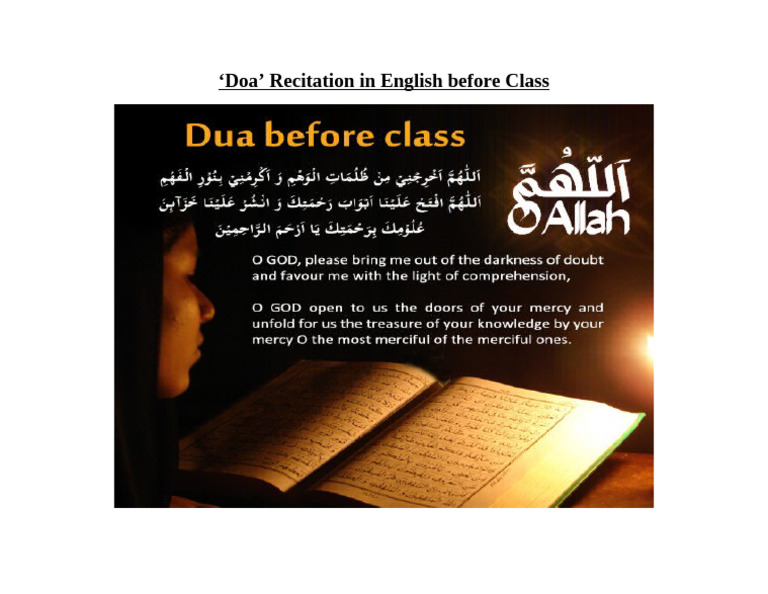 Doa Recitation in BI | PDF