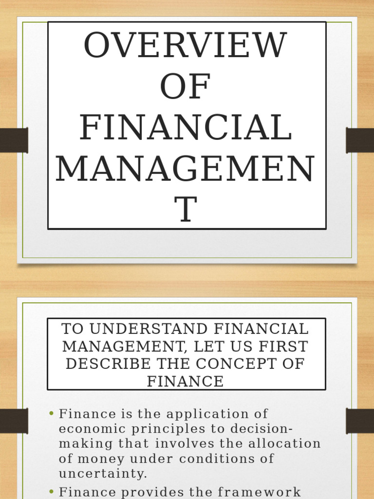Overview of Financial Management | PDF