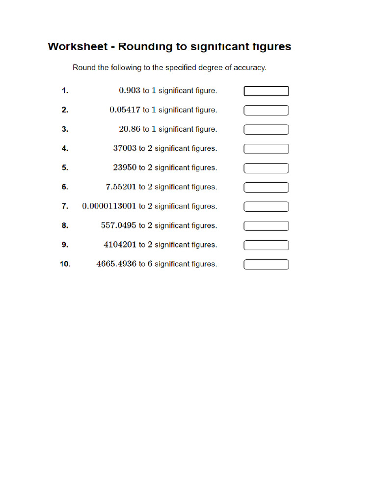Significant Figures | PDF