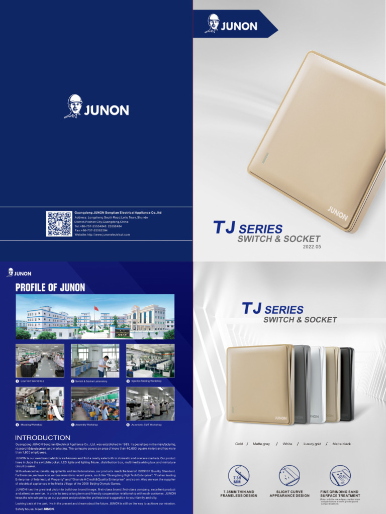 TJ Series Switch and Socket (New) 2022.05 | PDF