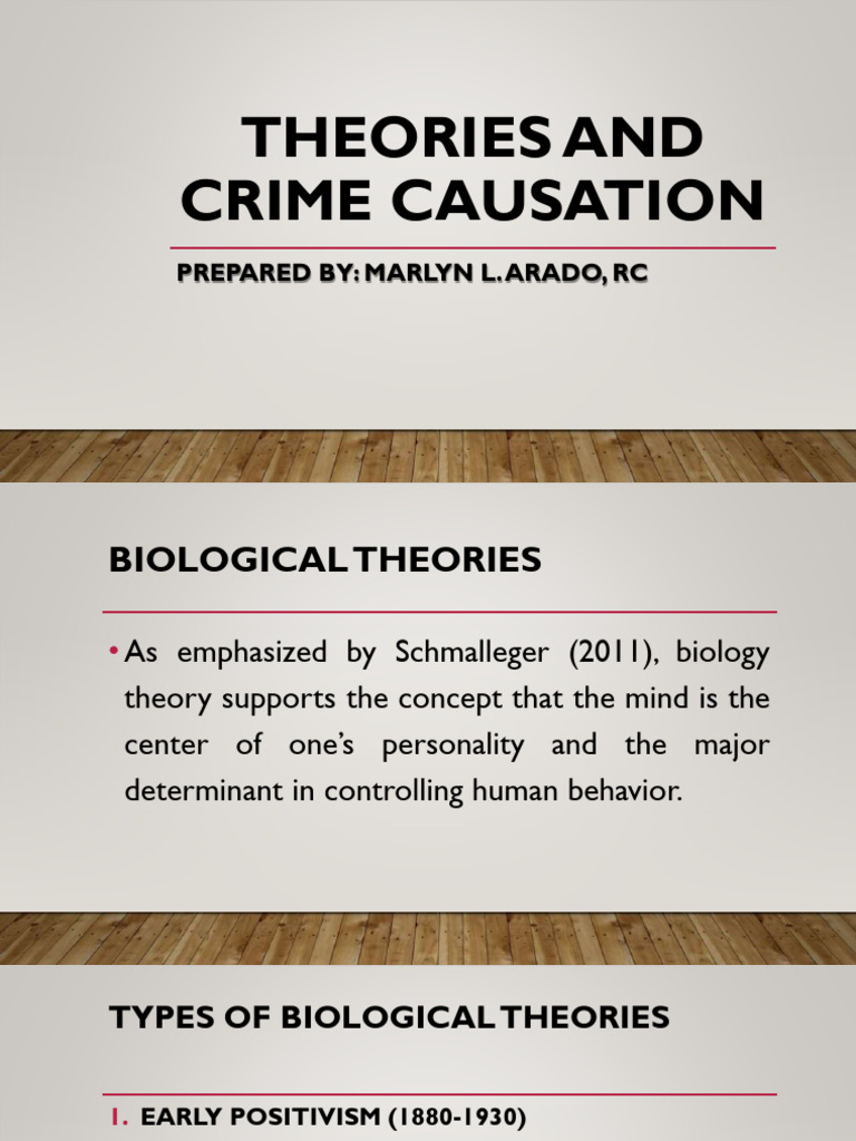 Crime Theories and Crime Causation | PDF