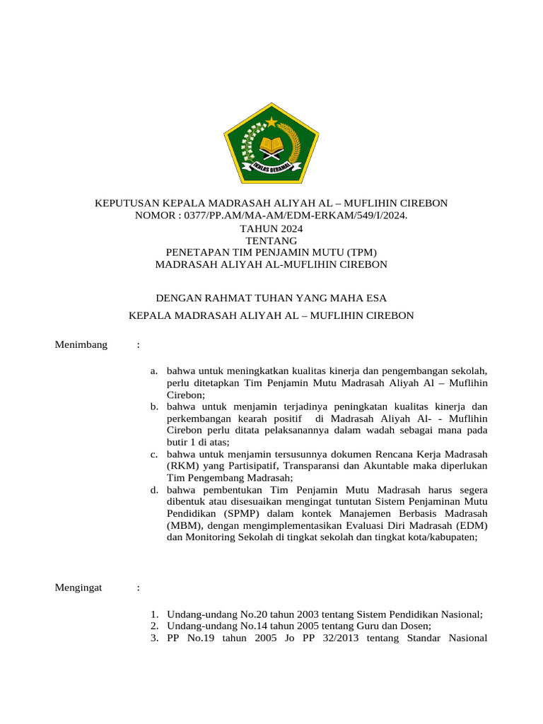 SK TPM 2023-2024 | PDF