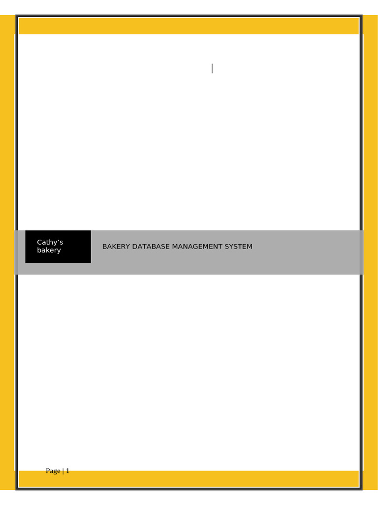 Bakery Database Management System Documentation | PDF | Computer ...