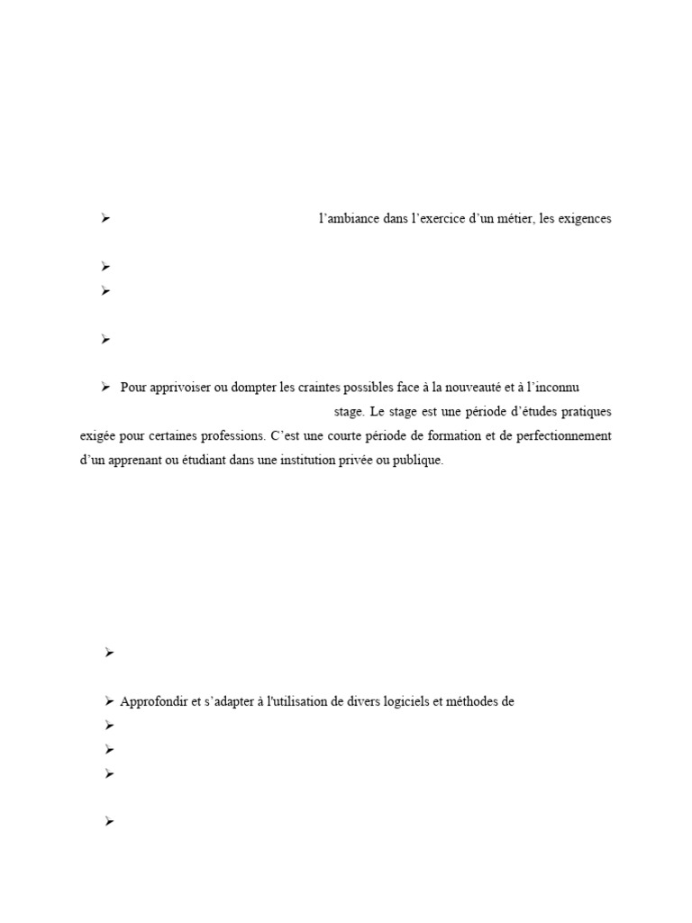 Guide du stage et rapport final | PDF | Pédagogie | Évolution de carrière