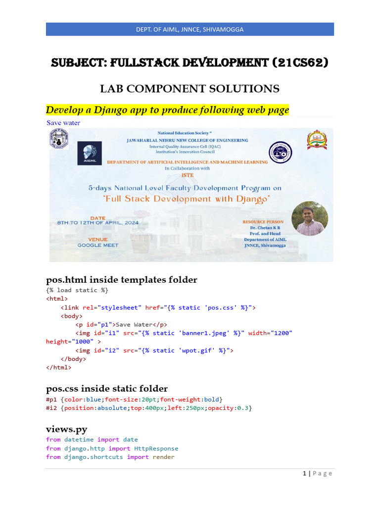Full Stack Development-Lab Component-Module 3 | PDF