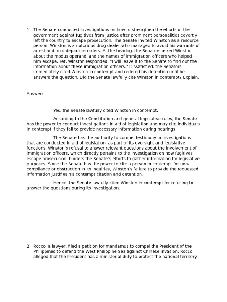 Political Law Bar Q&A | PDF