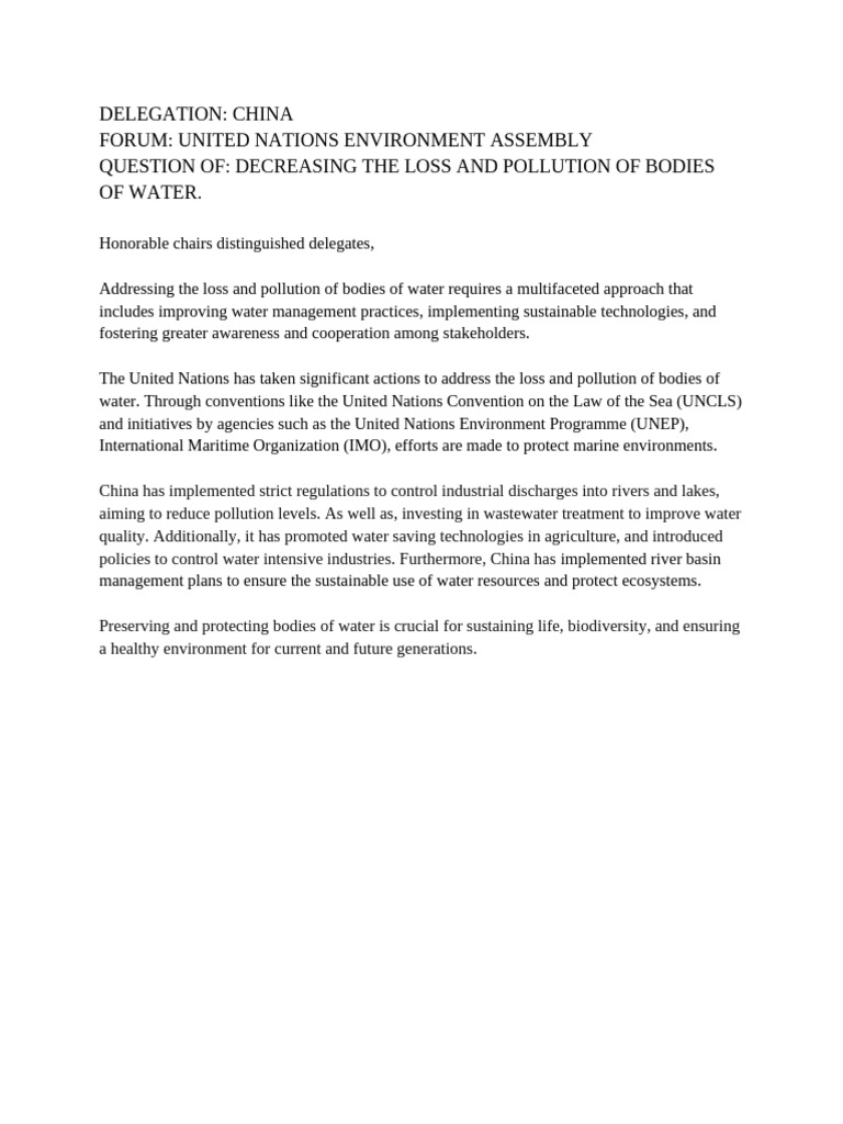 Opening Speech EXAMPLE | PDF