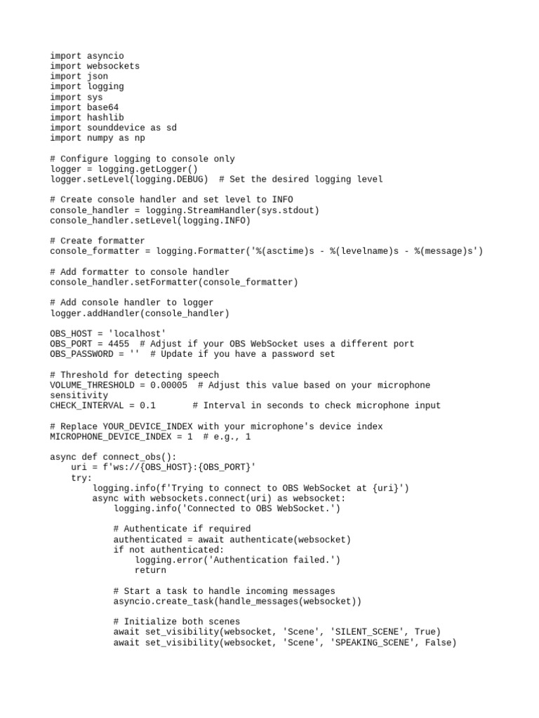 Microphone Detector OBS Studio | PDF
