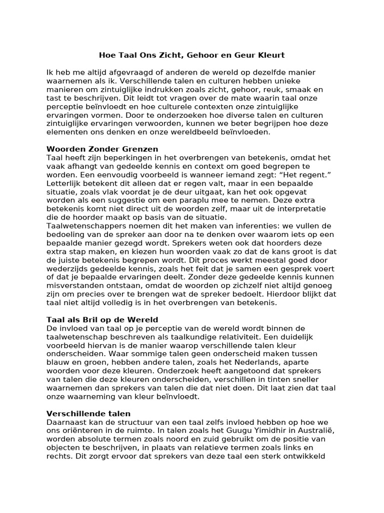Nederlands Essay Oefenversie | PDF
