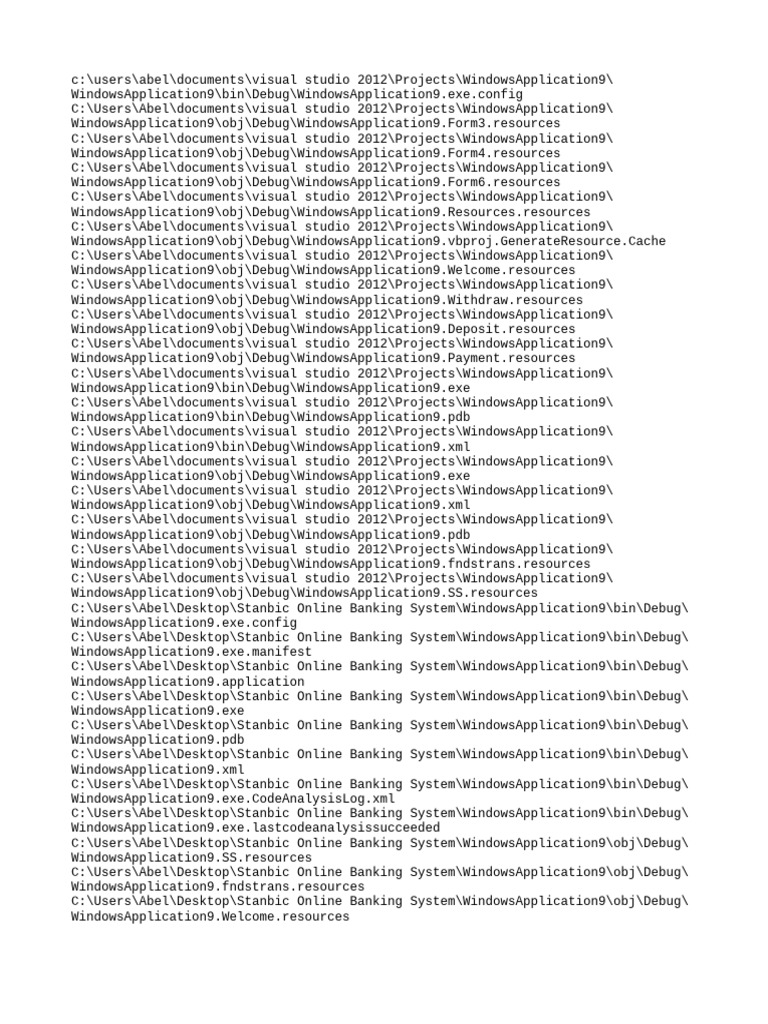 WindowsApplication9 Vbproj FileListAbsolute | PDF | Debugging | Software
