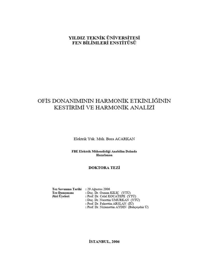 Harmoni̇k Tez 3 | PDF