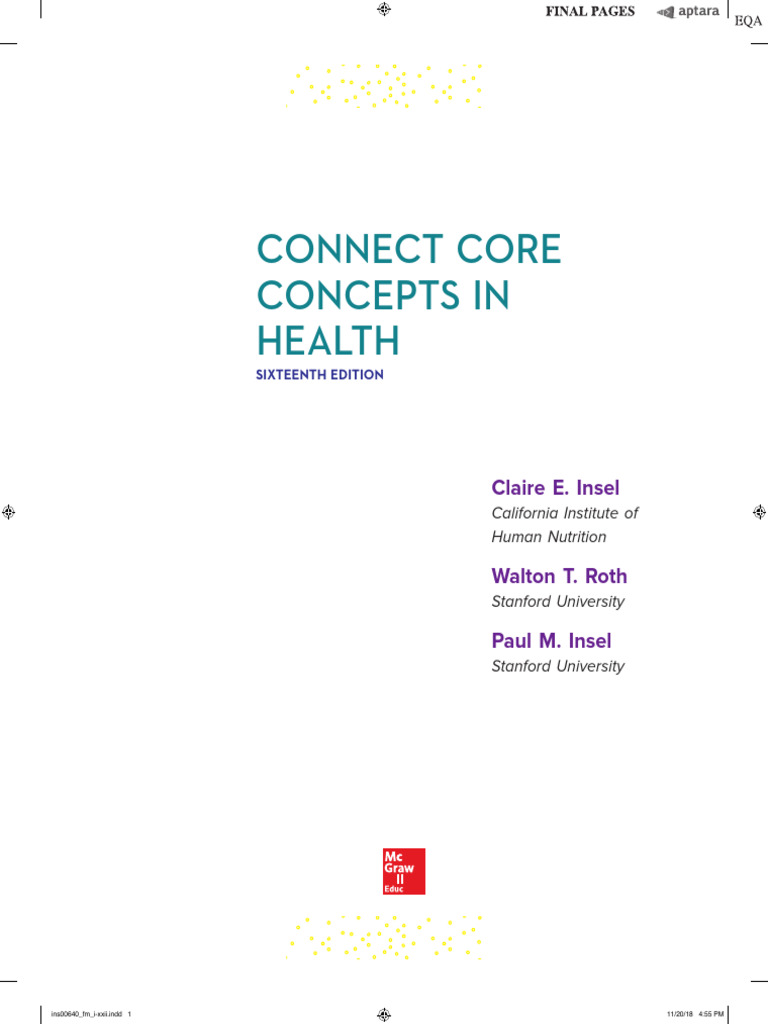 Connect Core Concepts in Health: Claire E. Insel | PDF