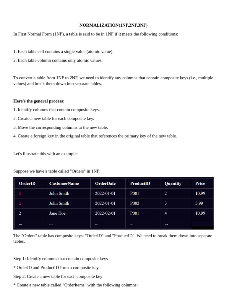 1NF, 2NF, 3NF | PDF | Information Retrieval | Information Technology Management