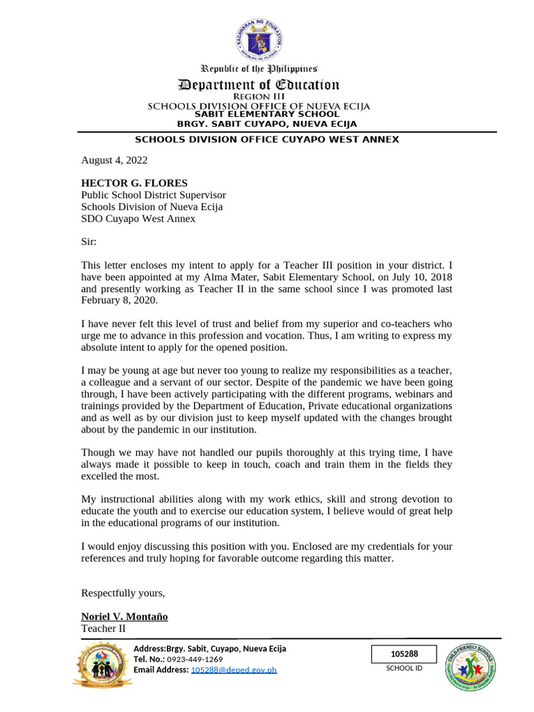 Letter of Intent | PDF