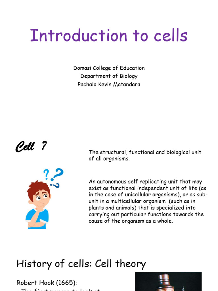 Intro To Cells Cell Theory 2024 | PDF