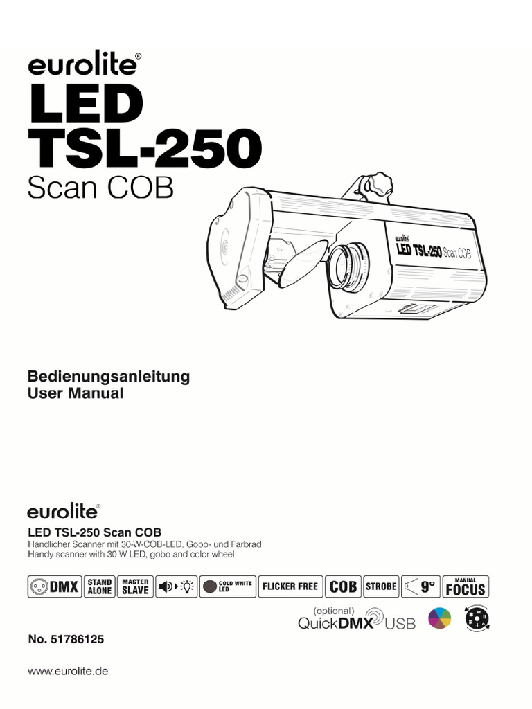 Manual TSL 250 Scan Cob de - en | PDF