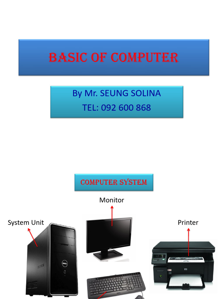 Basic of Computer1 | PDF