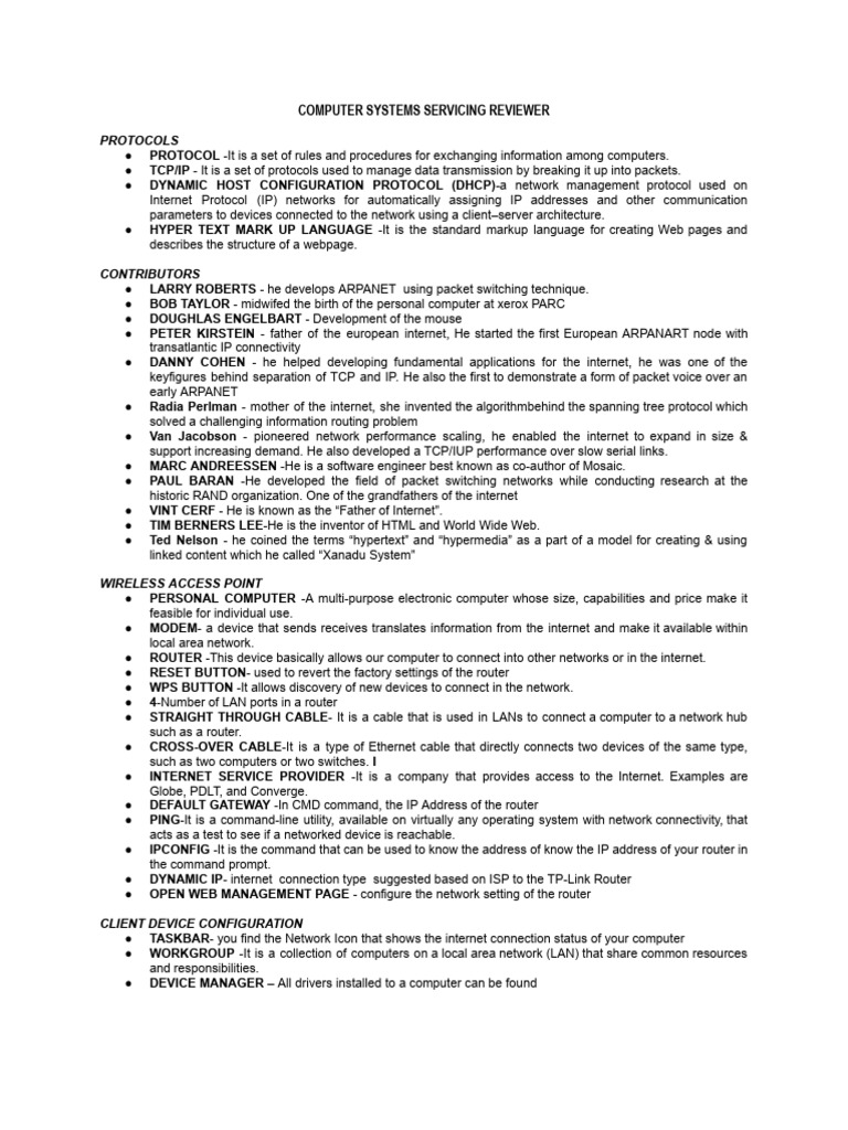 TLE Reviewer | PDF